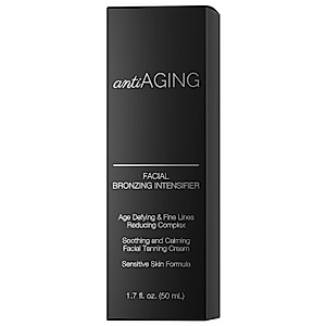 Onyx Anti-Aging Face Tanning Lotion for Tanning Beds - Hydrating Indoor Tanning Bed Lotion with TanTouch, Intense Tanning Moisturizer, Accelerates Tanning, Anti-Aging Skin Protection, 1.7 fl oz