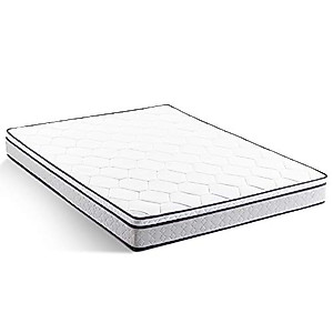 WEEKENDER Bloomington 8-Inch Plush Hybrid Mattress—Heavy Duty Coils—Memory Foam—CertiPur-US —5 Year Warranty, Twin XL