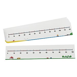 Didax Educational Resources 0-100/0-120 Number Line (Set of 10), 4 x 20 inches (211558)