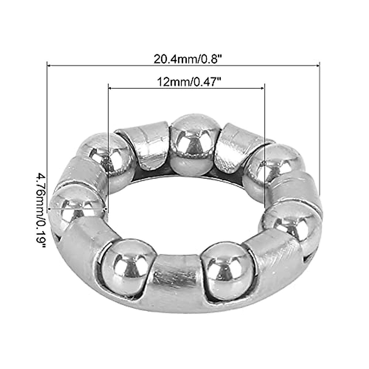 X AUTOHAUX 4 Pcs 4.76mm x 7 Ball Bearings Cages Crank Bearings Wheel Bearing Retainer for Bicycle