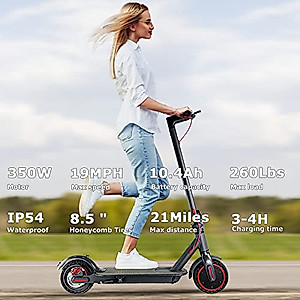 Electric Scooter for Adults 350W Commuter Electric Scooters Up to 19MPH & 19-21Miles Range Foldable Electric Scooter Double Braking Scooters,8.5" Tires APP Control Teens Electric Scooter