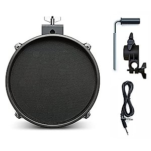 Alesis Surge 8 inch Mesh Drum Pad with Clamp and Silverline Audio 10ft Trigger Cable Bundle [Compatible with Roland/Yamaha/Simmons/Ion]