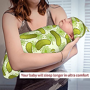 YIFTD Newborn Swaddle Blanket with Beanie Set Dill Pickles Soft Baby Sleep Sack Stretch Adjustable Baby Swaddle Wraps Receiving Blankets for Boys Girls