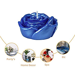 Zest Candle 12-Piece Folding Candles, 3-Inch, Blue Rose