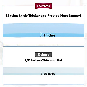 HOMBYS Density Mattress Sag Support, Under Mattress Support Pad to Fix Saggy Beds-2 Inches Extra Thick Ideal for Sags Deeper 1 Inch-2 Inch, Comfort and Durability(Blue, 60"x24"x2")