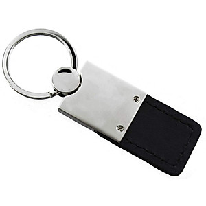 Au-TOMOTIVE GOLD Duo Rectangular Leather Key Chain for Honda Civic SI (Black)