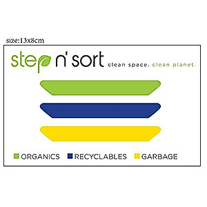 Step N' Sort 16 Gal, 3 Compartment Open Top Trash and Recycling Bin, Silver (OPN603)