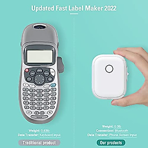X-HOUND Label Maker Machine with Tape, Portable Bluetooth Label Printer for Organizing with Multiple Templates and Wireless Connection, Rechargeable Sticker Maker for Home/Office/School/Kitchen