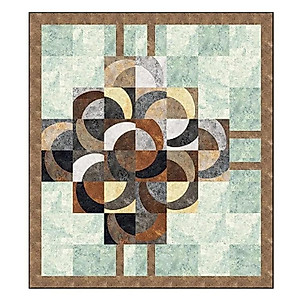 Green, Brown, Quartz Design, Fabric, 100% Cotton, Stonehenge Gradations II, Pine Ridge, Northcott, 26756-78, by The Yard