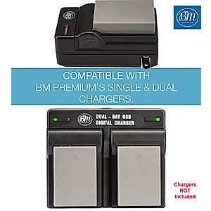BM Premium 2 Pack of BLS-50, PS-BLS5 Batteries for Olympus OM-5, OM-D E-M5 III, E-M10, E-M10 III, E-M10 IV, E-PL7, E-PL8, E-PL9, E-PL10, Stylus 1 Cameras