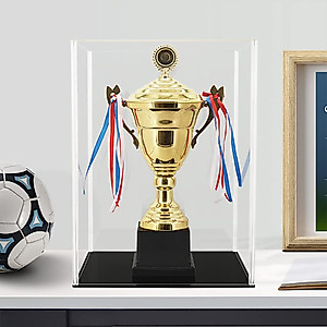 Tingacraft Acrylic Display Case (14.5 x 11.8 x 20 inch) for 18 20 inch Doll Action Figure Clear Box for Collectibles, Assembly Required