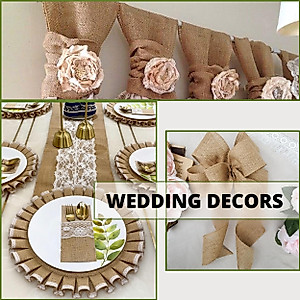 Natural Burlap Ribbon for Crafting — 3 Inch x 10 Yards Burlap Wired Ribbon for Christmas Home Decor Gift Wrapping DIY Crafts Wedding Bow Making Wreath