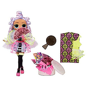 L.O.L. Surprise! OMG Dance Miss Royale Fashion Doll with 15 Surprises Including Magic Black Light, Shoes, Hair Brush, Doll Stand and TV Package - Great Gift for Girls Ages 4+