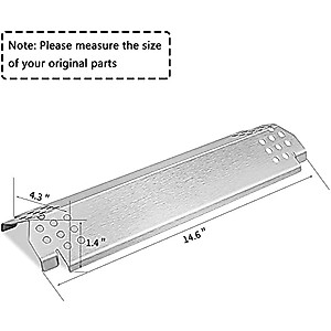 Outdoor Bazaar Set of 4 Replacement Burners and Stainless Steel Heat Plates Tent Shield Replacement Kit for Home Depot Nexgrill 720-0830H, 720-0830D Gas Grill