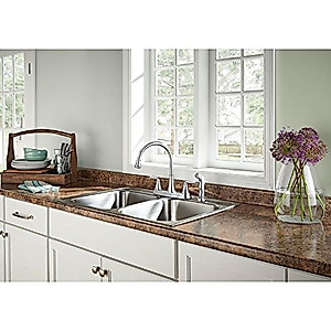 Cantara 3 or 4-Hole 2-Handle Side Sprayer Kitchen Faucet in Polished Chrome