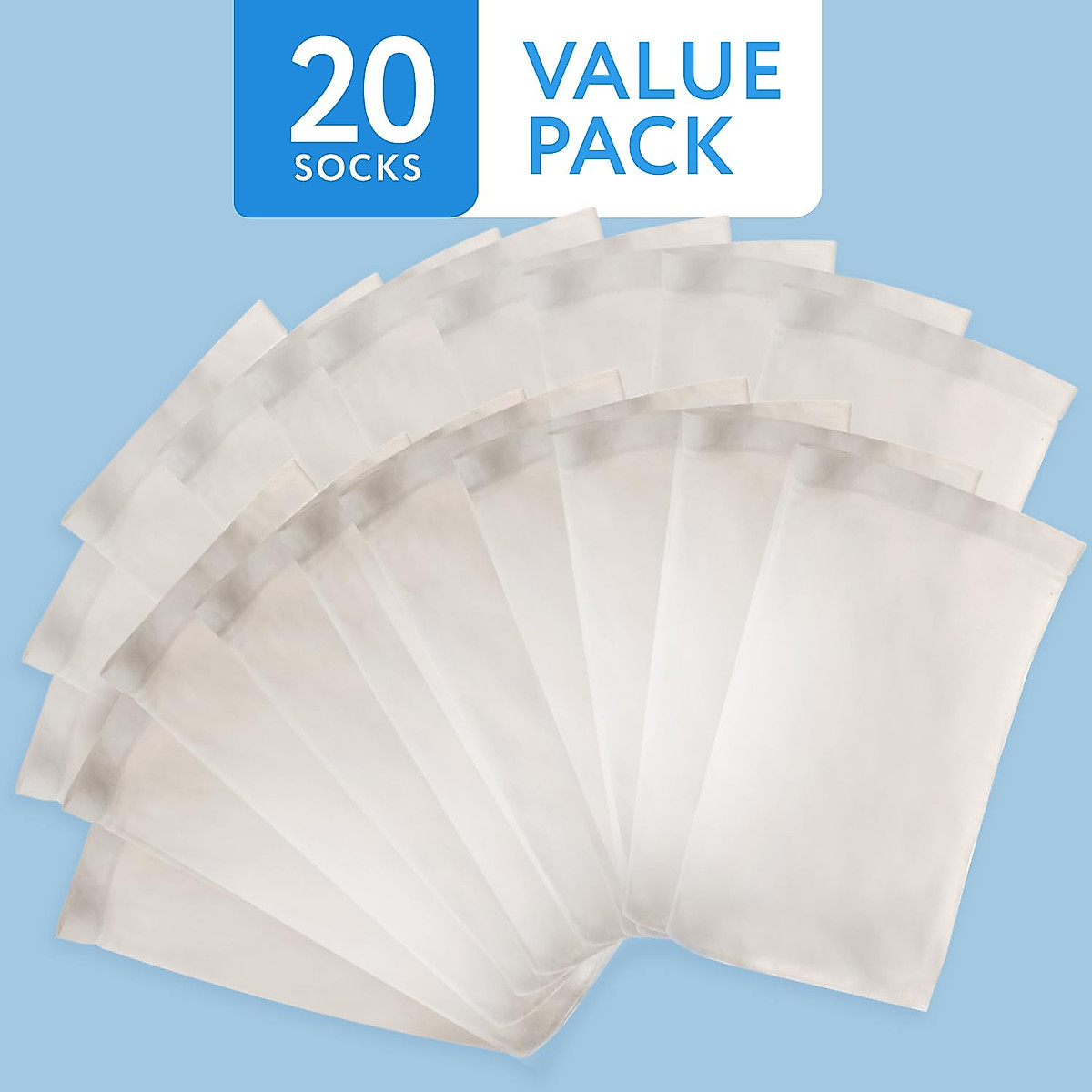Impresa Products 20-Pack of Pool Skimmer Socks - Excellent Savers for Pool Filters, Baskets, and Skimmers - The Ideal Sock/Net/Saver to Protect Your Inground or Above Ground Pool