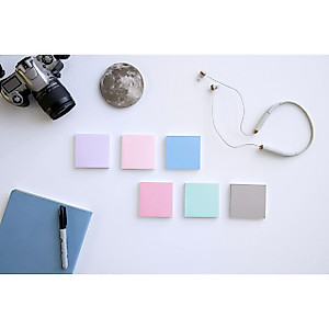 Post-it Super Sticky Recycled Notes, 5 Pastel Colors, Sticks and Resticks, 3 in x 3 in