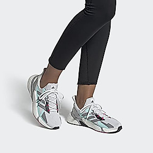 adidas womens X9000L4,Crystal White/Silver,8 M US