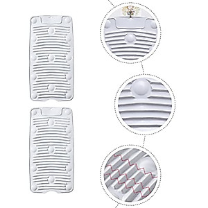 T Tool 2Pcs Silicone Washboard Portable Folding Laundry Board Scrubbing Board Basin Bucket Hand Wash Clothes Laundry Pad Suction Cup for Hand Washing Clothes Grey Tool
