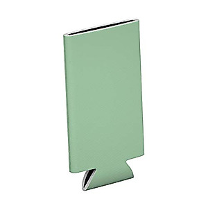 TahoeBay Slim Can Cooler Sleeves (12-Pack) Insulated Polyfoam, Scuba Knit Polyester Fabric Thermocoolers for 12oz Tall Skinny Beverage Cans - Blank Design, Ready for Printing (Mint)