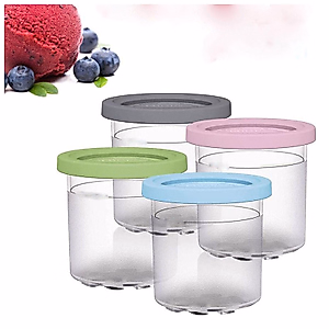 Creami Pints, for Creami Ninja,16 OZ Pint Ice Cream Containers with Lids Dishwasher Safe,Leak Proof for NC301 NC300 NC299AM Series Ice Cream Maker