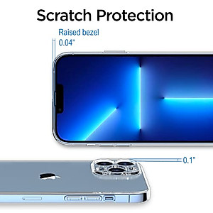 Shamo's Clear Case for iPhone 13 Pro Max Case (2021), Shockproof Bumper Cover Soft TPU Silicone Transparent Anti-Scratch, HD Crystal Clear