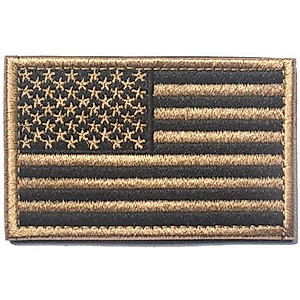 Molle Radio Pouch Case - Tactical Radio Holster Military Heavy Duty Radios Holder Bag for Two Ways Walkie Talkies Adjustable Storage with Tan Extra USA Flag Patch