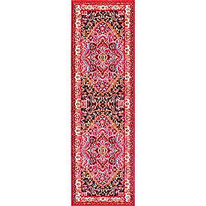 nuLOOM Mackenzie Vintage Runner Rug, 2' 6" x 6', Violet Pink