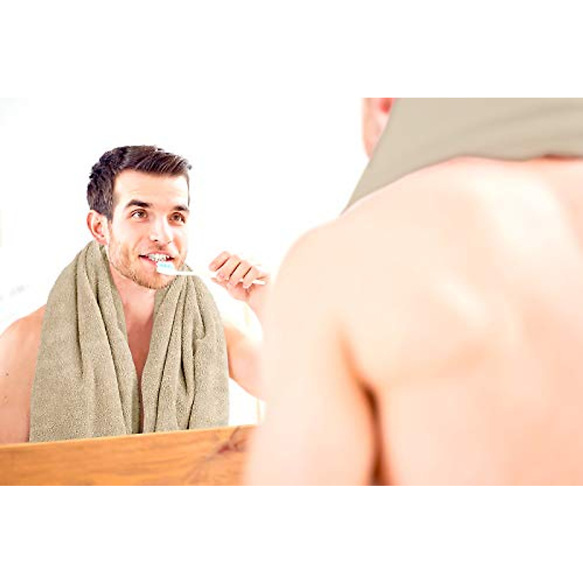 Oakias 2 Pack Luxury Bath Sheets Beige – 35 x 70 Inches – Highly Absorbent & Soft 600 GSM Extra Large Bath Towels