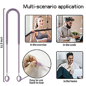 SUIHUOJI Galaxy Buds 2 Strap, Soft Silicone Special Anti-Skid Design Sports Anti Lost Strap Lanyard Accessories ONLY Compatible with Samsung Galaxy Buds 2 Earbuds Neck Rope Cord - Lilac