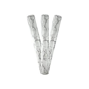 Craftopia Adhesive Craft Vinyl Roll | White Marble Vinyl , Bamboo, Wood Grain | Various Sizes and Designs (White and Gray Marble Color Pack of 3) .