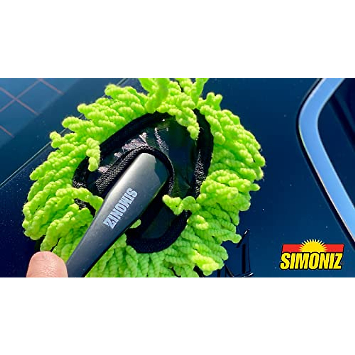 Simoniz 13” Detailers Microfiber Auto Duster - Dusting Wand Cleans, Dries & Polishes – Safe for All Interior or Exterior Surfaces - Great for Cars, Trucks, SUVs, Boats, RVs & Bikes or Home Cleaning