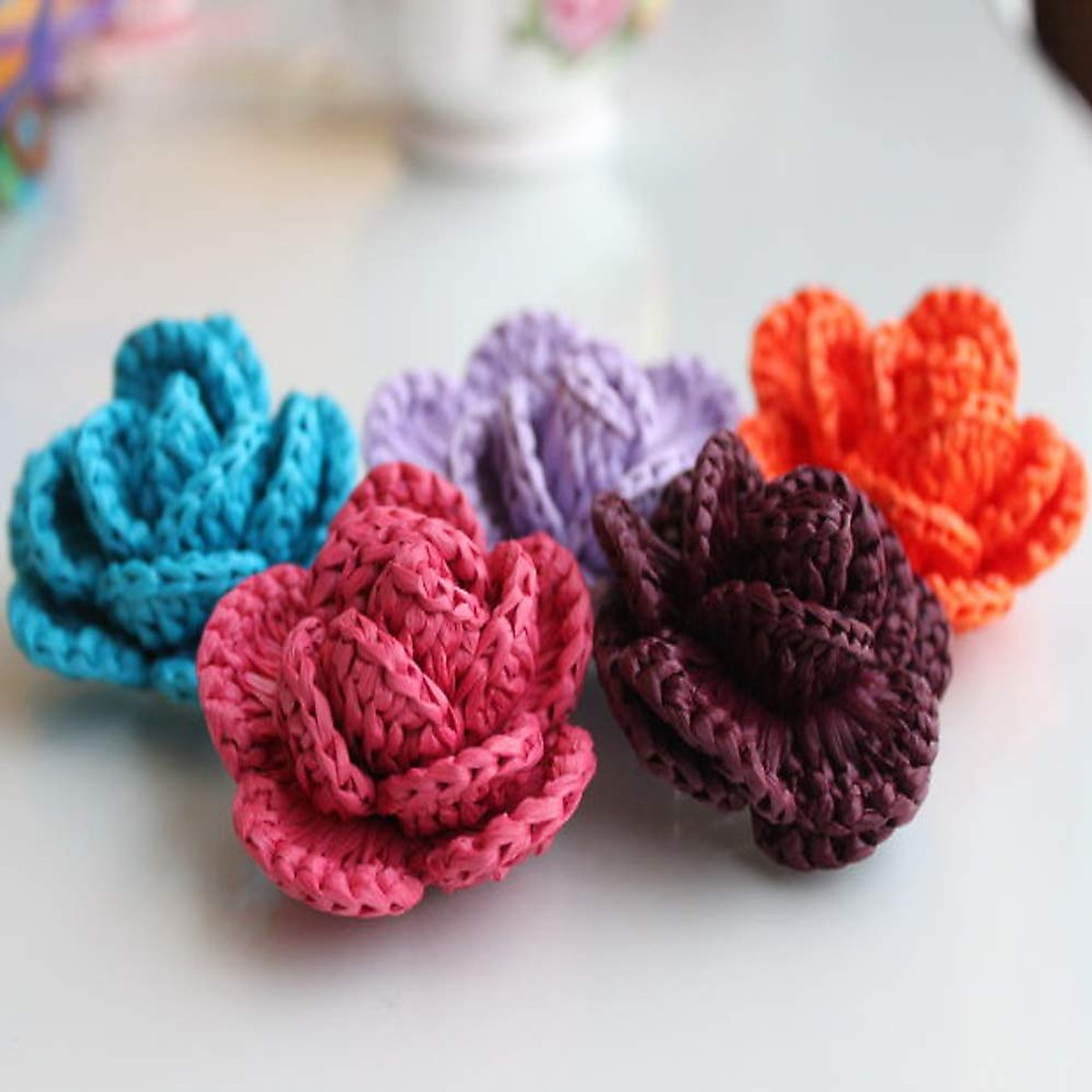 Natural Cotton Raffia Yarn Navy Blue Crochet Summer Sun Hat Yarn,Beach Bag Yarn,Rayon Raffia Crochet Yarn,Crochet Straw Knit Yarn,Knitting Materials,280 Meters/306 Yards