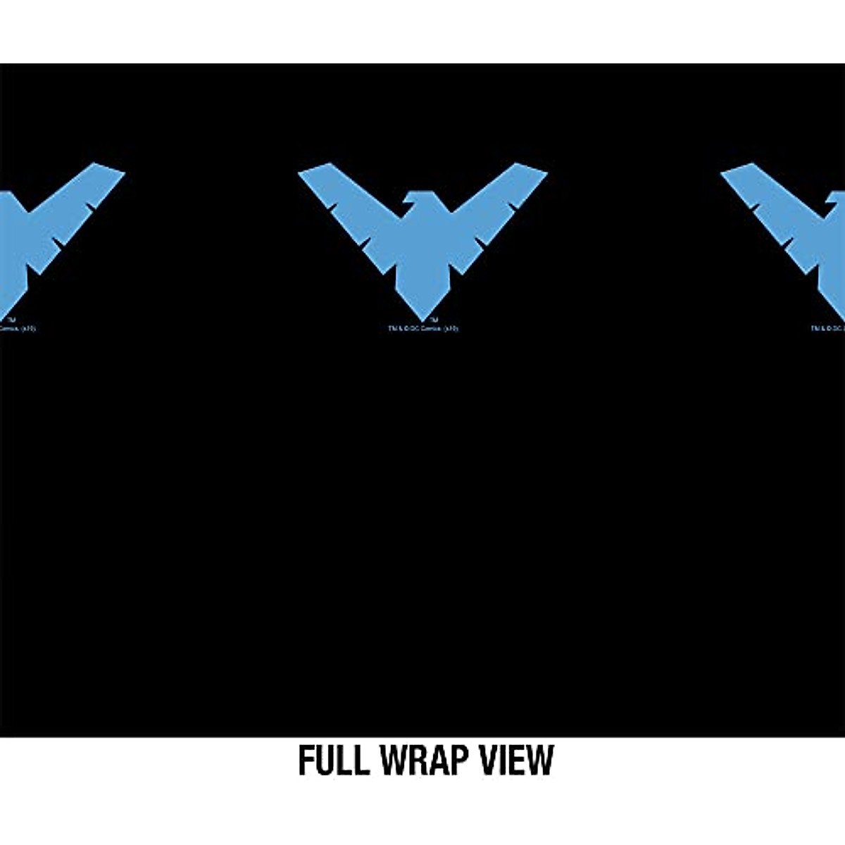 Batman OFFICIAL Batman Nightwing Logo Pattern 24 oz Insulated Canteen Water Bottle, Leak Resistant, Vacuum Insulated Stainless Steel with Loop Cap, Black