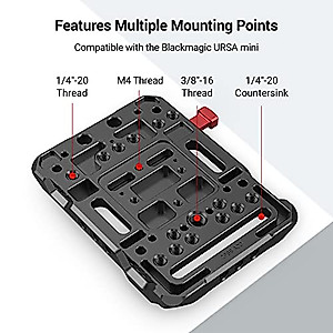 SmallRig V Mount Battery Plate, V-Lock Mount Battery Plate with 15mm Rod Clamp & Adjustable Arm for Power Supply - 2991