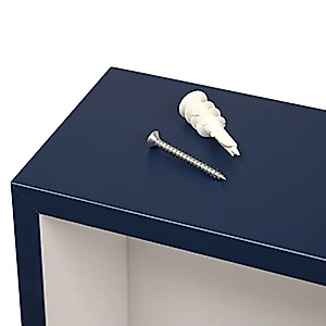 InPlace 2 Pc 10 in W & 8 in W Navy Cube Shelf Set