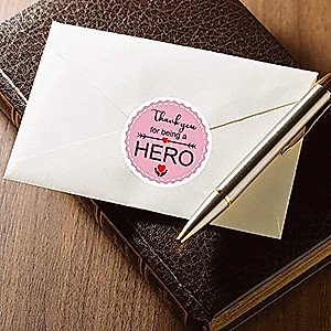 Nurse Week Stickers Healthcare Workers Thank You for Being A Hero Stickers 1.5" - Nurse Nursing School Essential Workers Gifts CNA Appreciation Themed Thank You Stickers Stickers Envelope Seals 500Pcs