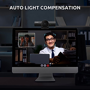 newlinework Full HD 1080P Webcam, Noise-Canceling Webcam with Microphone, Conference Webcam, Privacy Webcam Cover, 85°FOV USB Webcam, Plug and Play, Web Camera Works with Zoom/Skype/Teams, PC/Mac