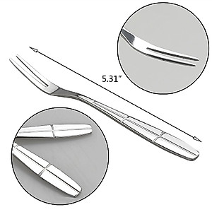 Eagrye Tasting Cocktail Forks, 12-Piece Stainless Steel Fruit Forks, F