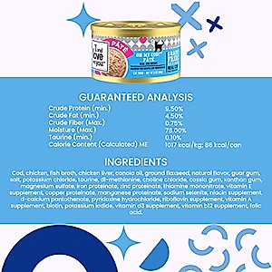 "I and love and you" Naked Essentials Canned Wet Cat Food - Grain Free, Cod + Chicken, 5.5-Ounce, Pack of 12 Cans