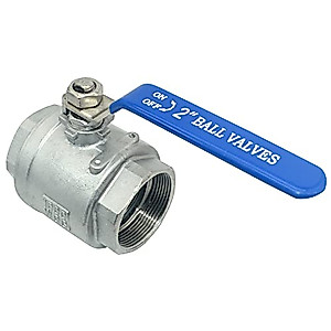DAN SPEED 2" NPT Female 316 Stainless Steel Full Port Ball Valve Vinyl Handle WOG1000