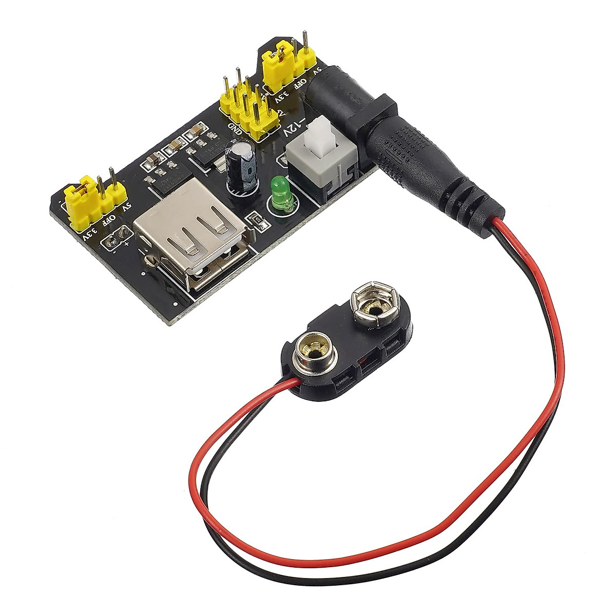 HUAREW Breadboard Kit with Power Supply Module， Jumper Wires，Battery Clip，830 & 400 tie-Points Breadboard