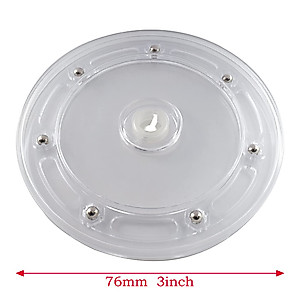 SDTC Tech 2 Pack 4 Inch Lazy Susan Turntable Organizer 360 Degree Rotating Swivels Round Clear Acrylic Turntable Holder for Kitchen Corner Cabinets, Spice Rack, Table Cake Decorating, etc
