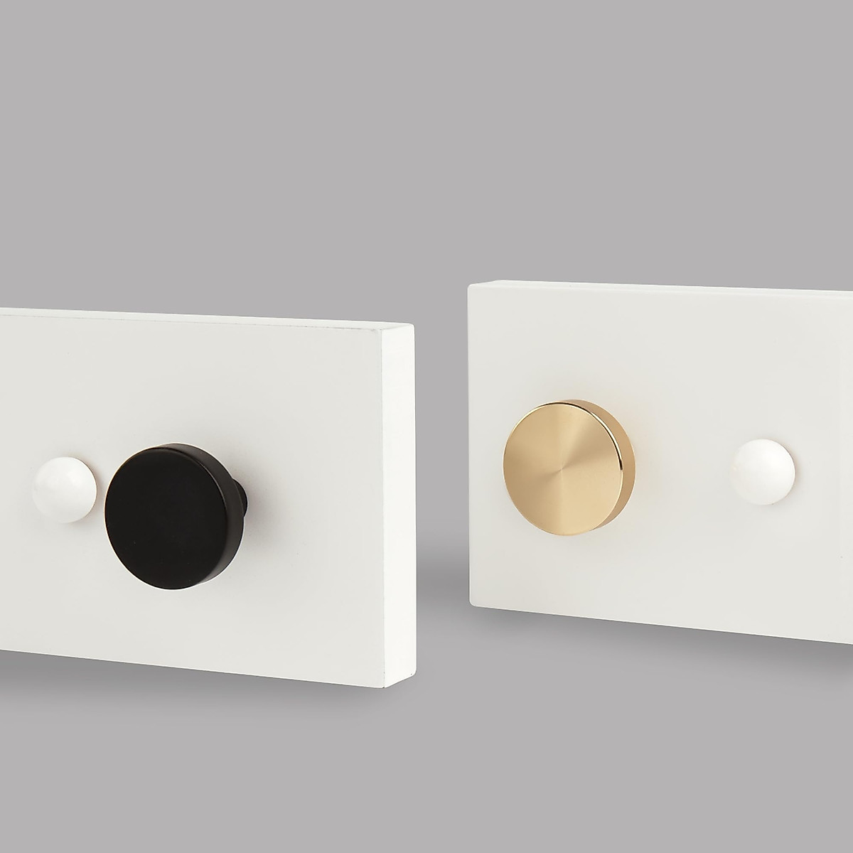 HASWARE 16'' Wall Mount Coat Hooks, Wooden Coat Rack with 4 Hooks Aluminum Wall Hooks, for Hat Towel Hanger Key Bag (White Plate & Golden Hook)