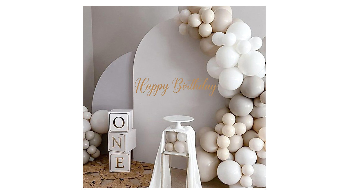 Happy Birthday Decal for Balloon Arch Decor