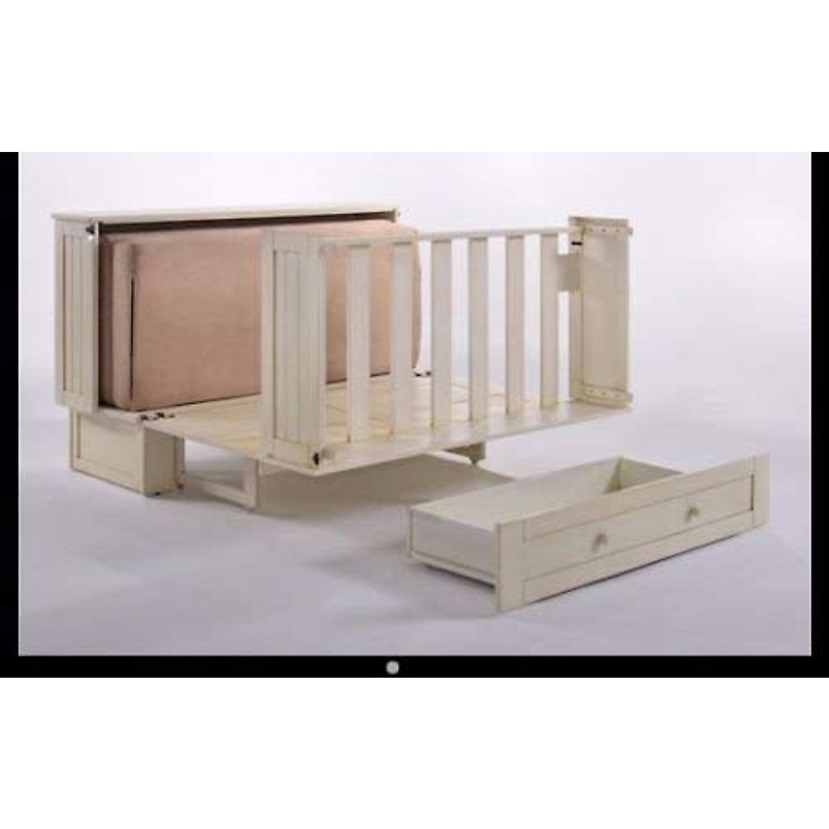 Night & Day Furniture Daisy Murphy Cabinet Memory Gel Foam Tri Fold Mattress, Queen, Butter Cream