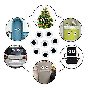 TOAOB 8pcs Giant Googly Eyes 4 Inch Plastic Wiggle Eyes with Self Adhesive White Googly Eyes for DIY Crafts Christmas Halloween Decoration