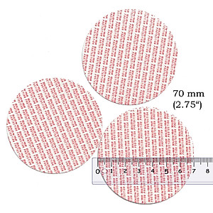 Pressure Sensitive Torque Activated Cap Seals Liners -100 PCS - for Regular Mouth Glass & Plastic Ball Mason Canning Jars - No Induction Sealer Needed - 70 mm (2.75") Made in USA