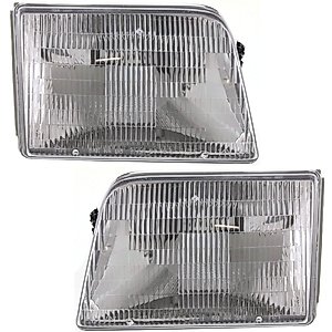 Evan Fischer Driver and Passenger Side Headlight Compatible with 1993-1997 Ford Ranger - FO2503115, FO2502119