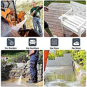 Electric Pressure Washer Homdox Pressure Washer 1500W Power Washer High Pressure Cleaner Machine with 5 Nozzles Foam Cannon,Best for Cleaning Homes, Cars, Driveways, Patios(Green)